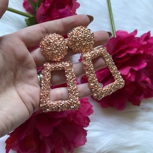 Jewelry | Rose Gold Statement Earrings | Poshmark